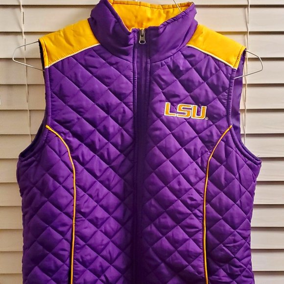 Jackets & Coats | Lsu Tiger Purple And Gold Vest For Winter Football ...